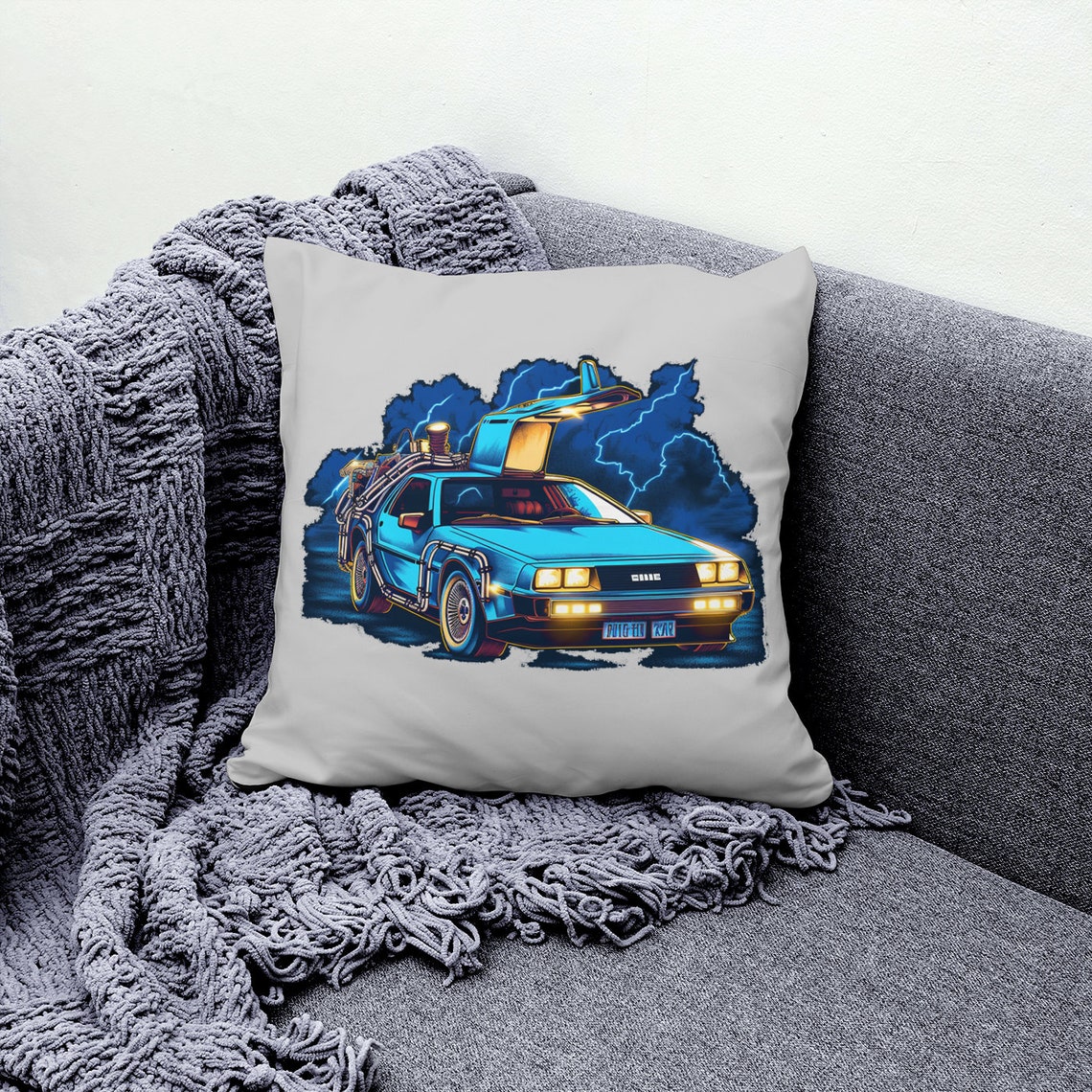 Stylized 1981 DMC Delorean Back Future BTTF Time Stainless Silver ...