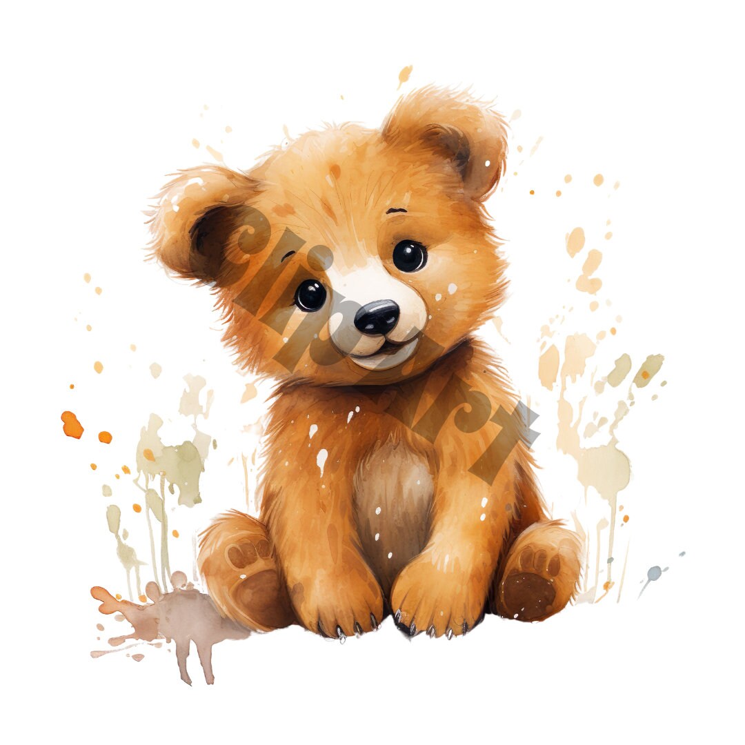 Watercolor Baby Animals Instant Download PNG Digital Download Clip Art ...