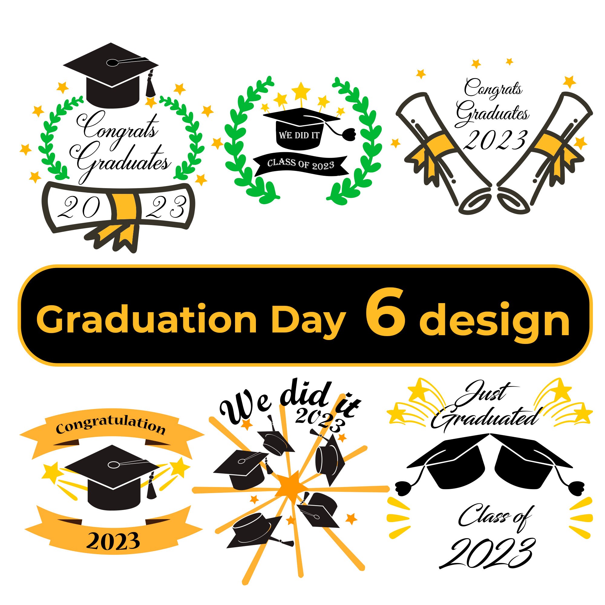 Graduation Svg Bundle. Graduation Day Svg. 6 Graduation Quotes Svg, Png ...