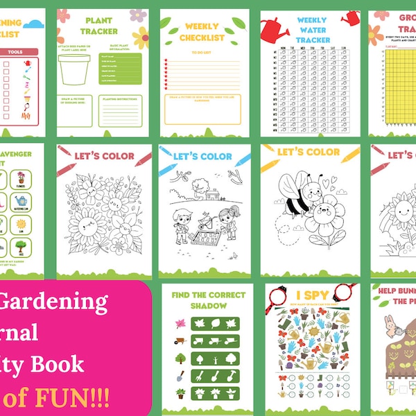 Preschool Garden Journal Printable - Etsy