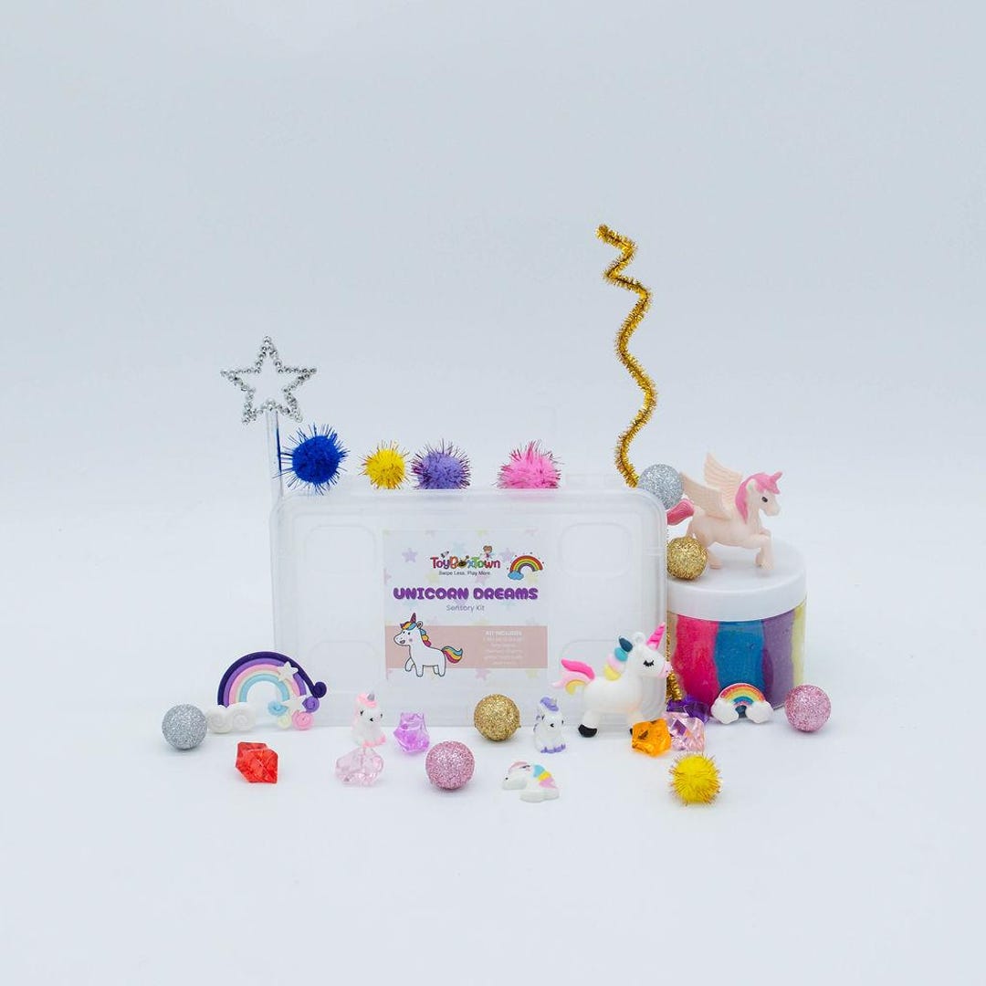 Unicorn Sensory Kit Sensory Play Dough Kit, Cognitive Development ...