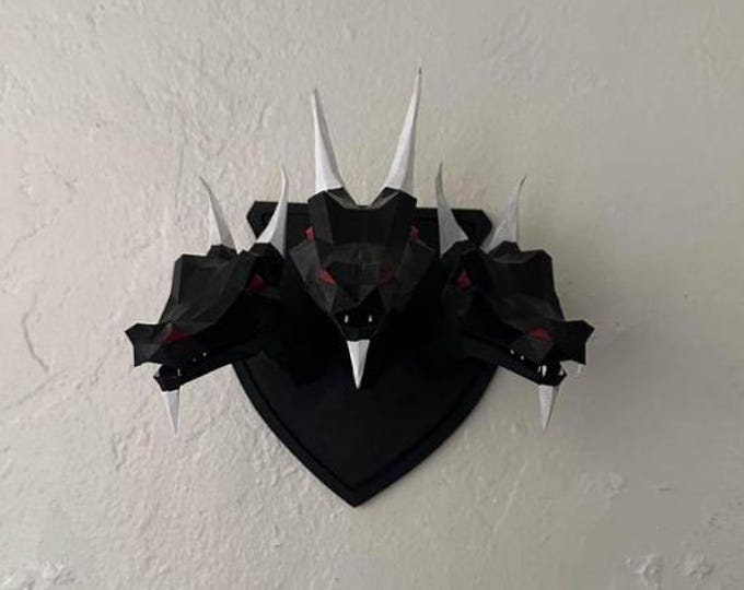 3D Printed King Black Dragon From Old School Runescape Wall Trophy ...