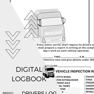 Truck Drivers Logbook -- INSTANT DOWNLOAD, Pdf/png Digital Download - Etsy