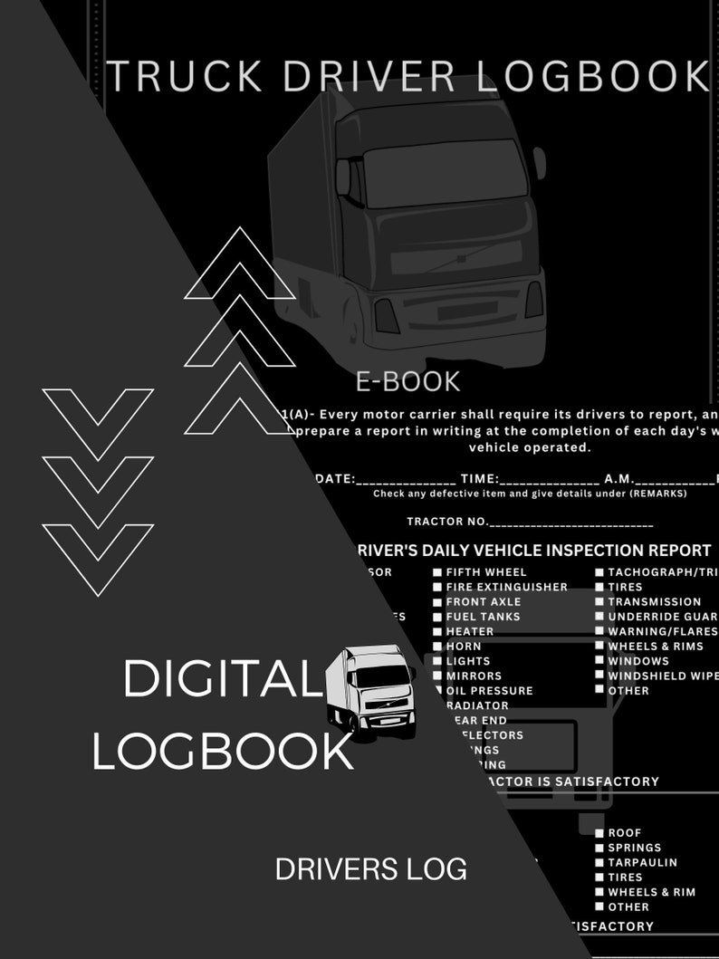 Truck Driver's Logbook-- INSTANT DOWNLOAD, Pdf/png Digital Download - Etsy