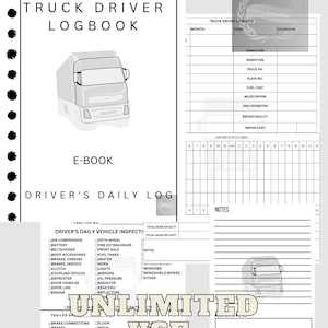Truck Drivers Logbook -- INSTANT DOWNLOAD, Pdf/png Digital Download - Etsy