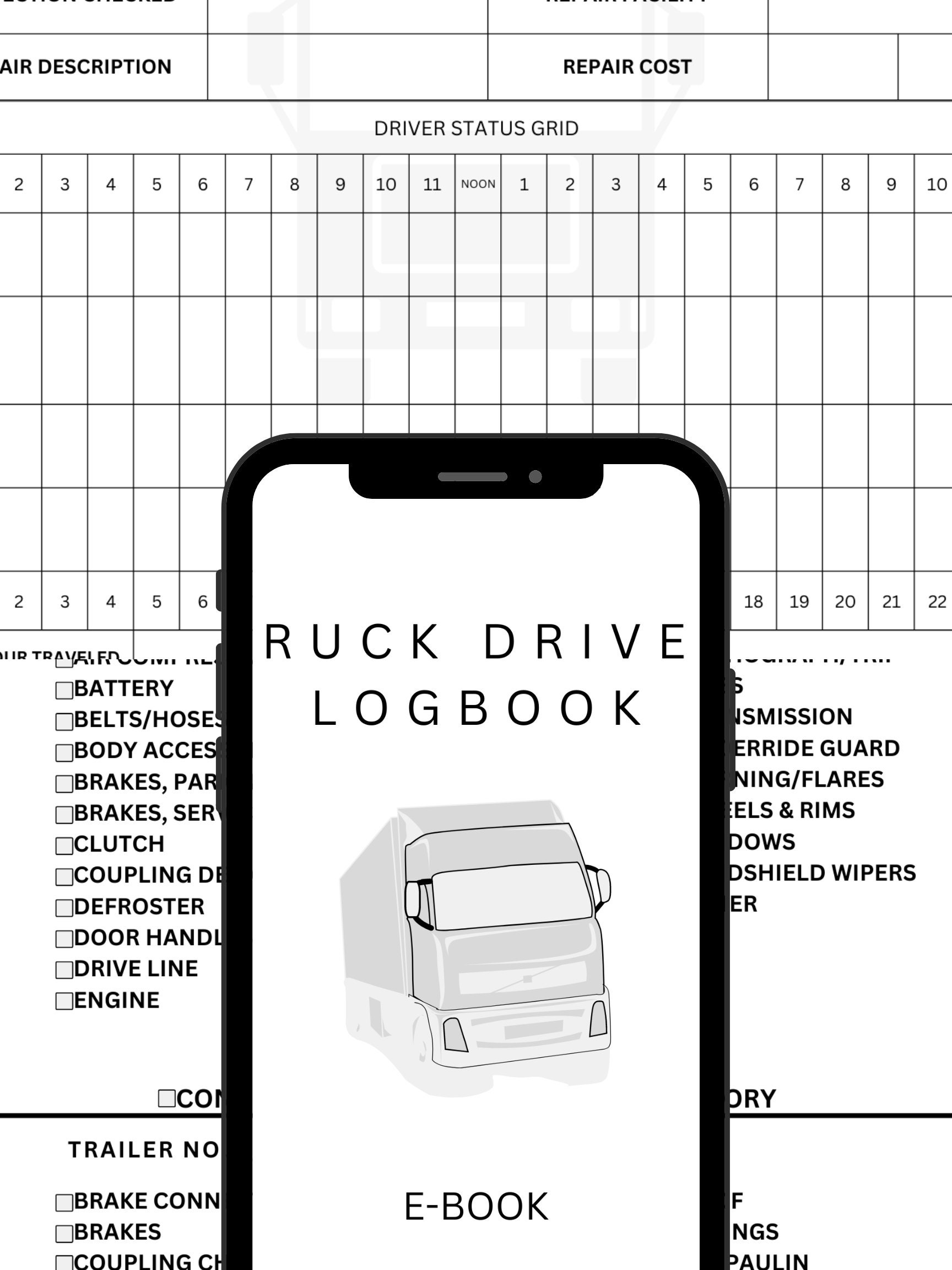 Truck Drivers Logbook -- INSTANT DOWNLOAD, Pdf/png Digital Download - Etsy
