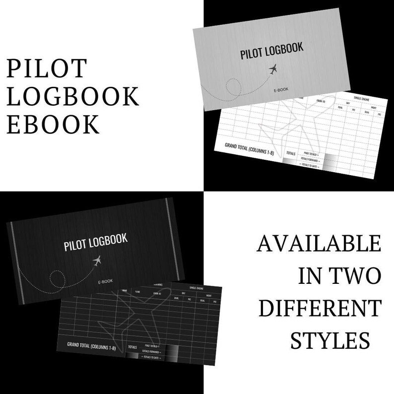 PILOT LOGBOOK-- Instant Download, Pdf Digital Download - Etsy