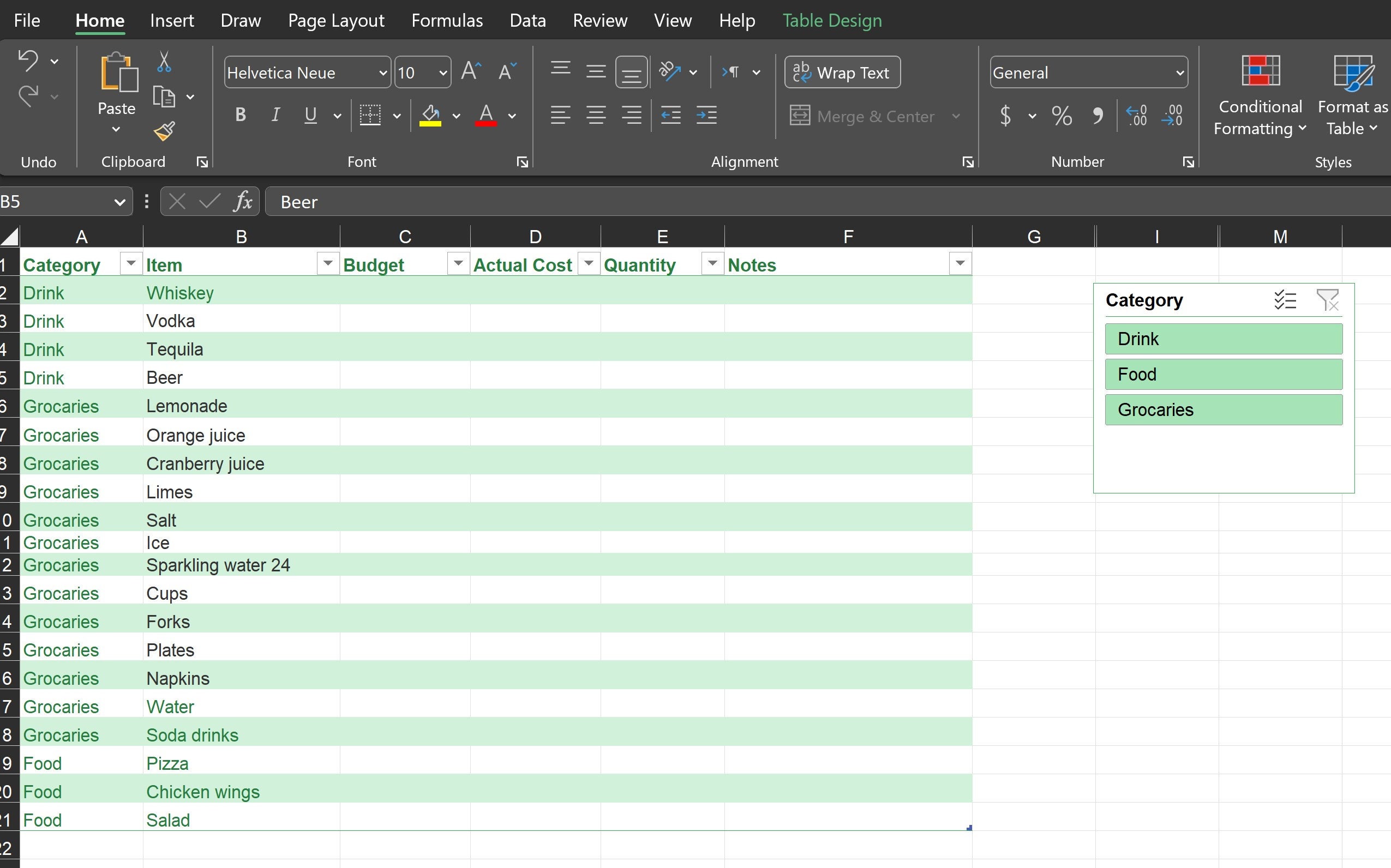Excel Party Planner Template - Etsy