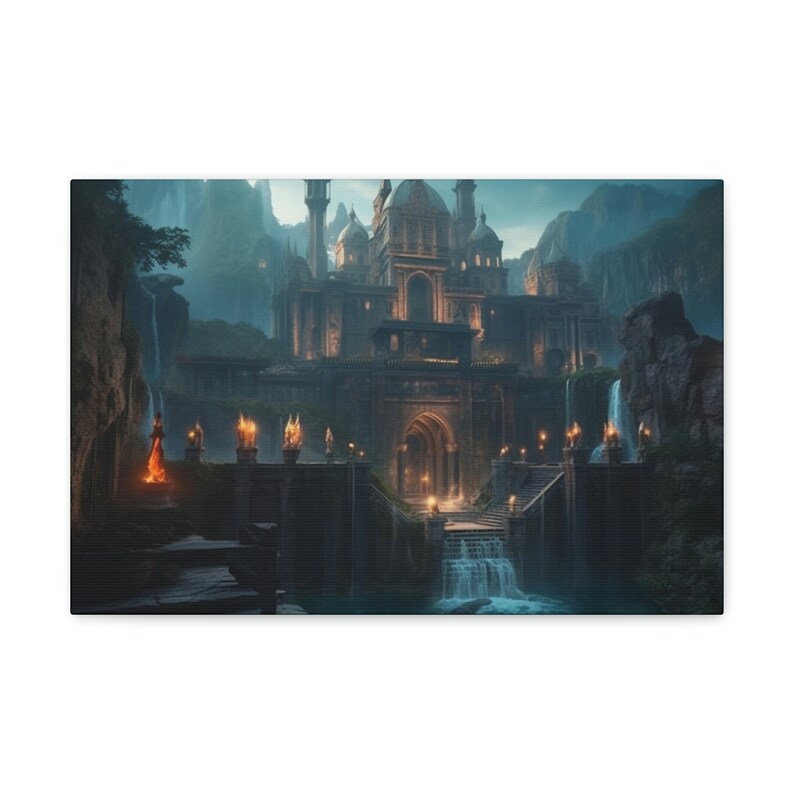 Elven Palace, Gothic Style Castle, Canvas Wall Art - Etsy