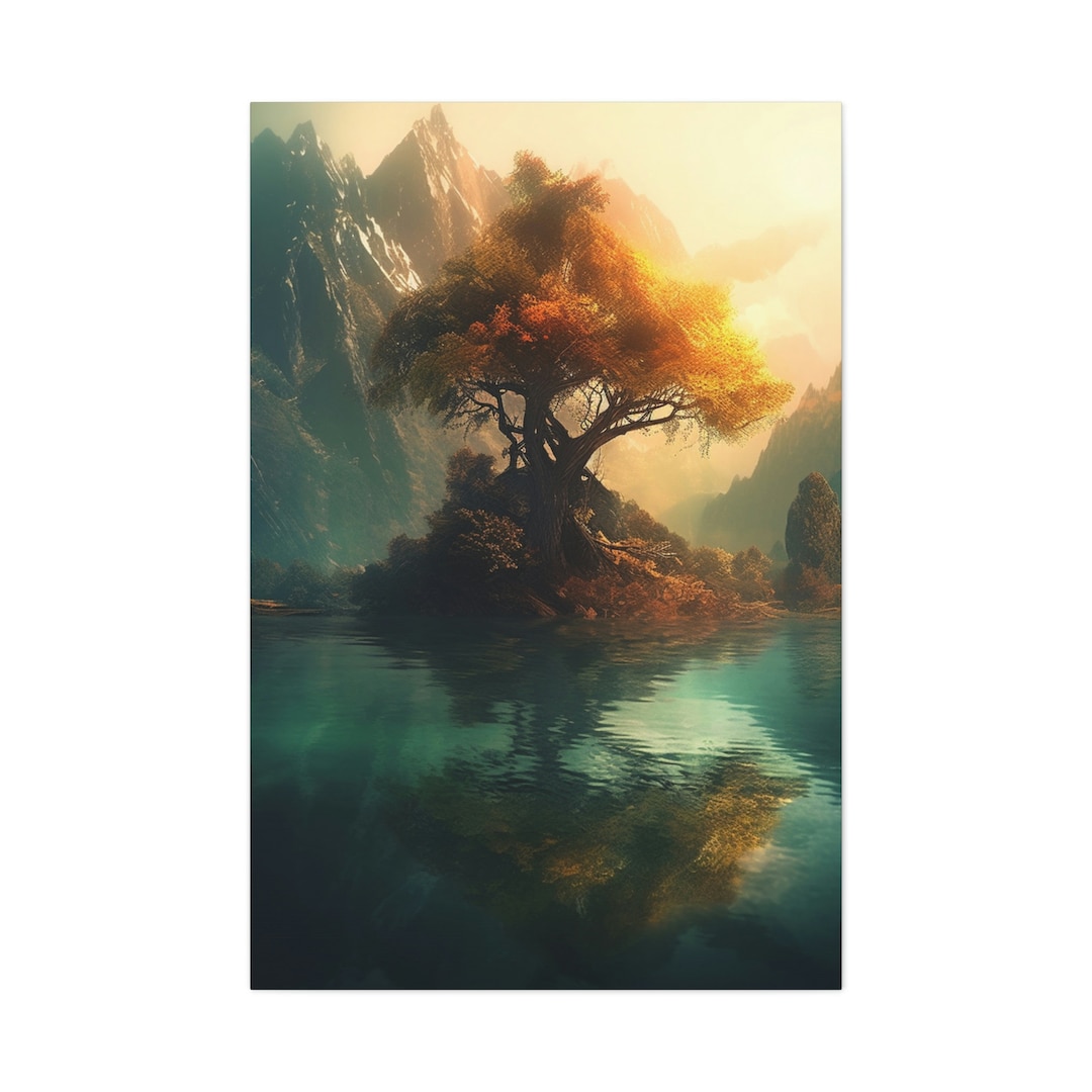 Fae Tree of Knowledge, Dreamlight Reflections, Canvas Wall Art - Etsy