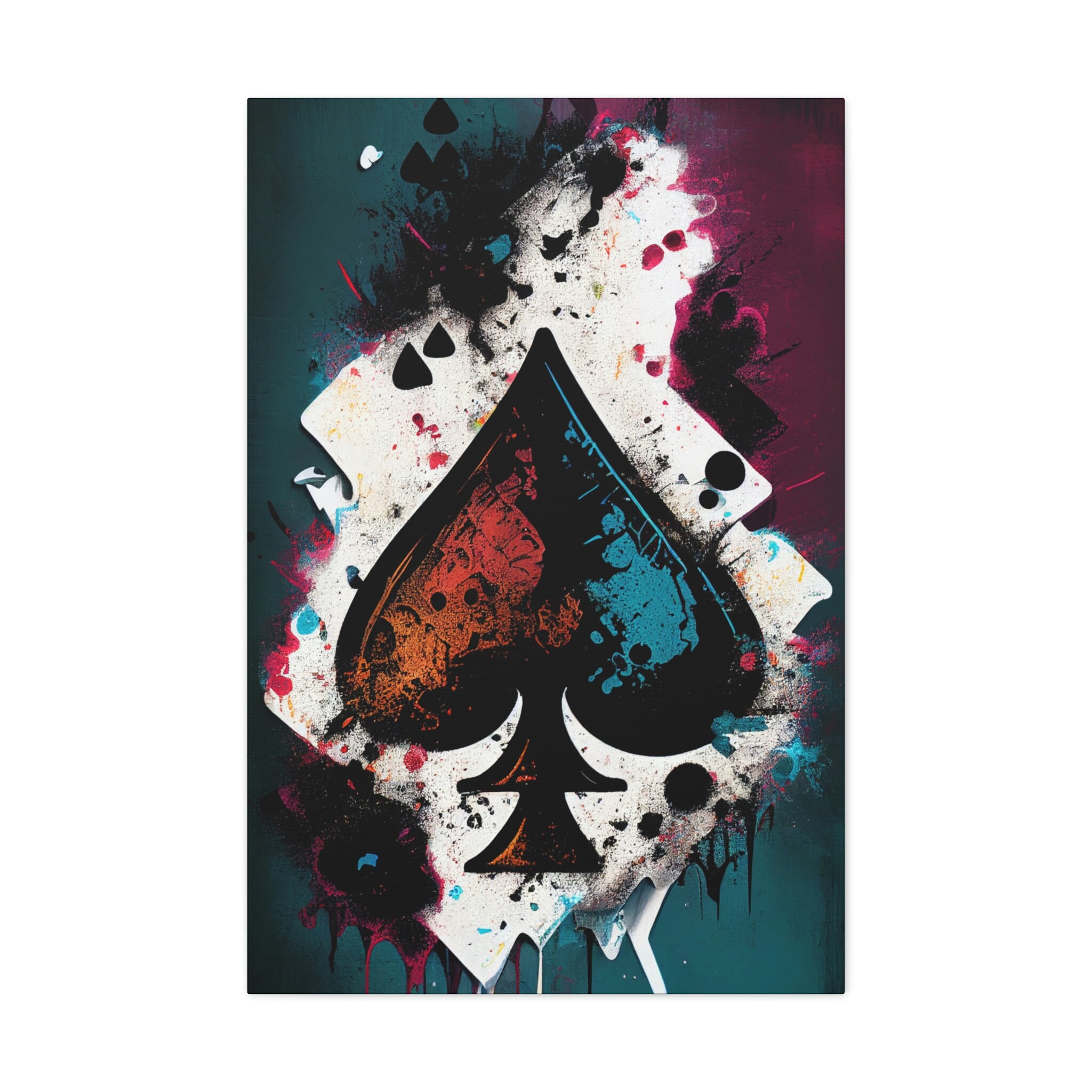 Ace of Spades, Canvas Art, Graffiti Art - Etsy