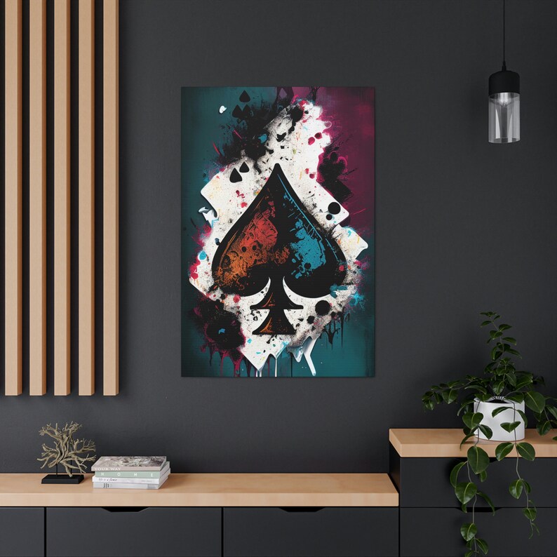 Ace of Spades, Canvas Art, Graffiti Art - Etsy