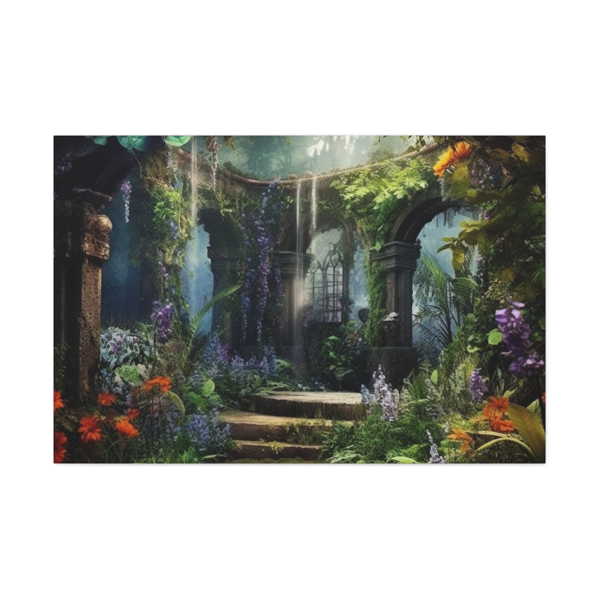 Magical Garden, Garden Art Work, Canvas Wall Art - Etsy
