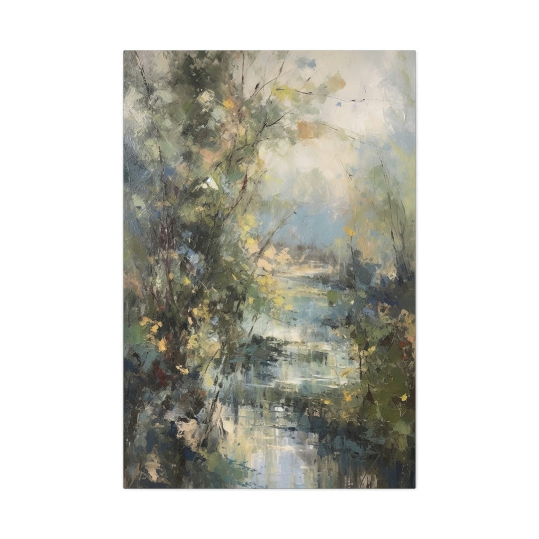 Calming Impressionism Painting Part 2, Soft Brushstrokes, Muted Blues ...