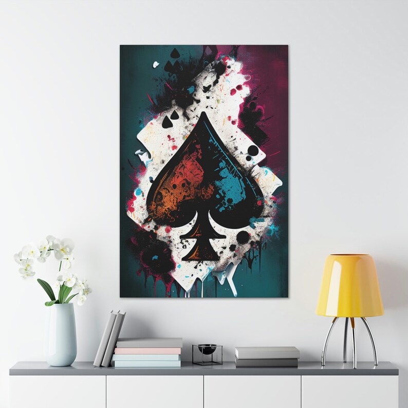 Ace of Spades, Canvas Art, Graffiti Art - Etsy