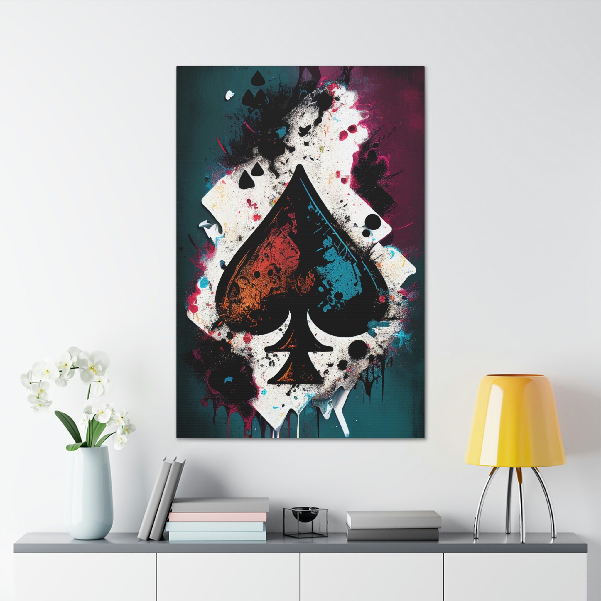 Ace of Spades, Canvas Art, Graffiti Art - Etsy