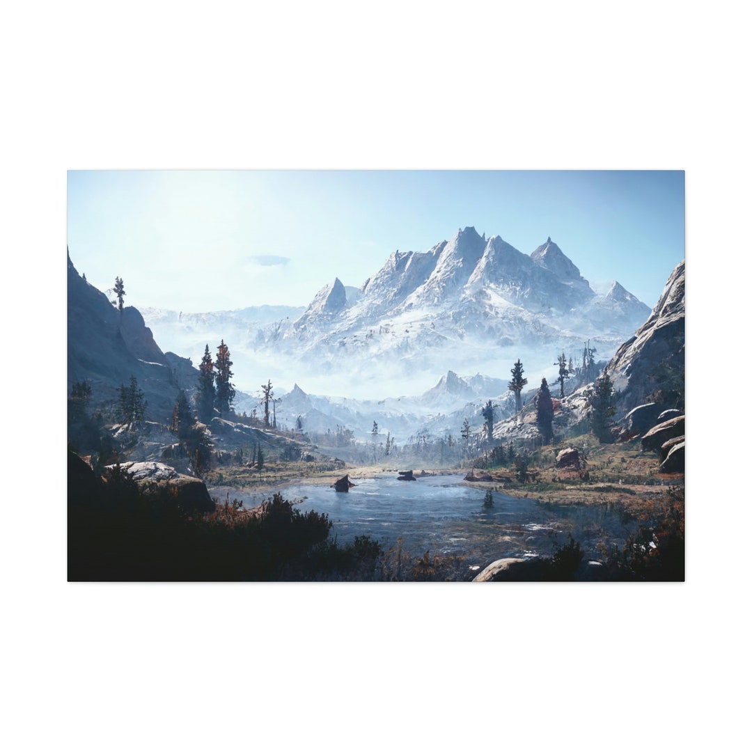 Red Redemption Mountains, Canvas Art, RDR - Etsy