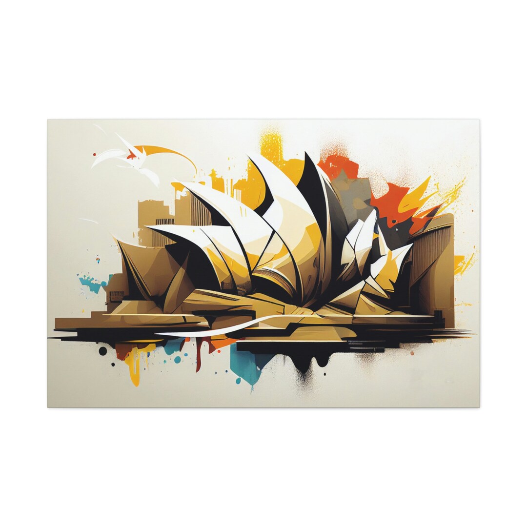 Sydney Opera House, Canvas Art, Graffiti Art, Modern Art - Etsy