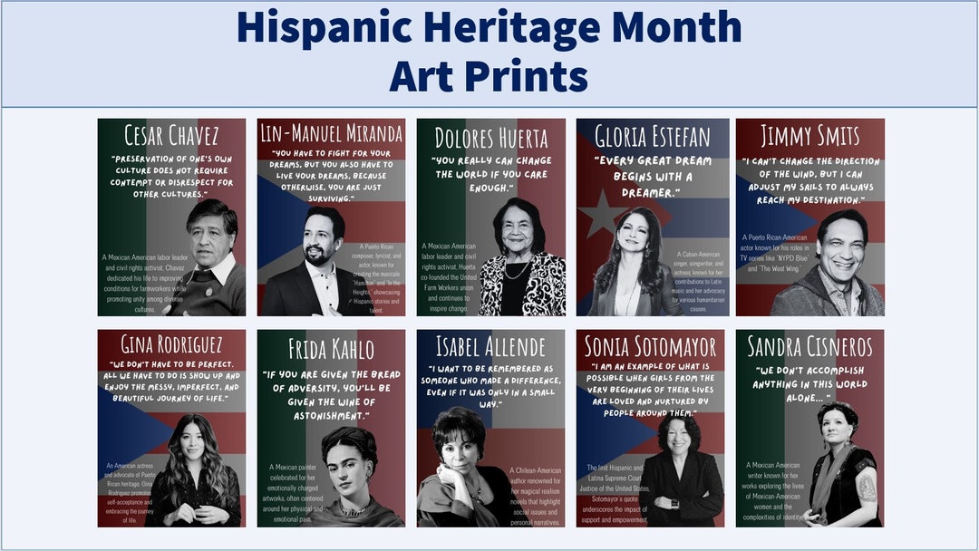 Hispanic Heritage Month Printable Posters || 10 Posters for Classroom ...