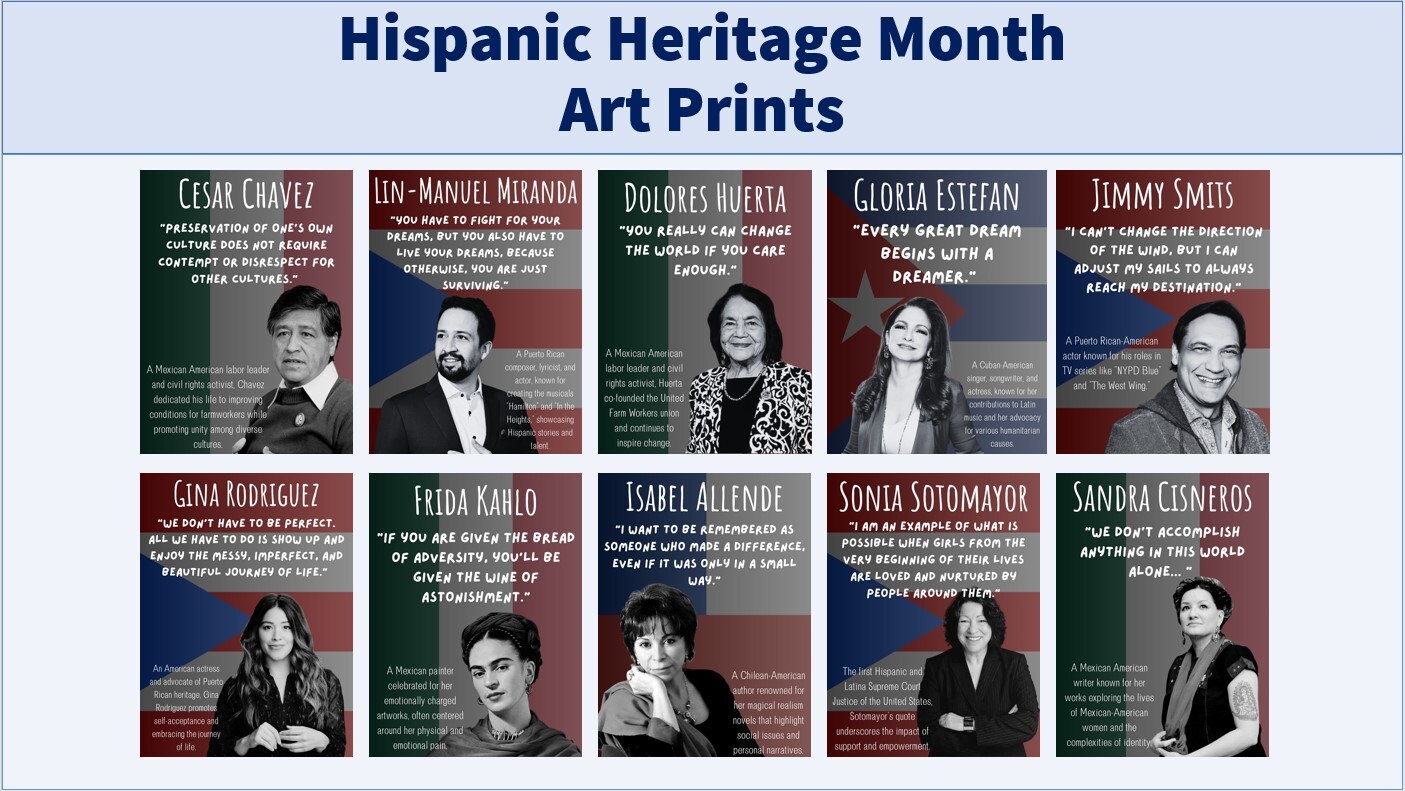 Hispanic Heritage Month Printable Posters || 10 Posters for Classroom ...