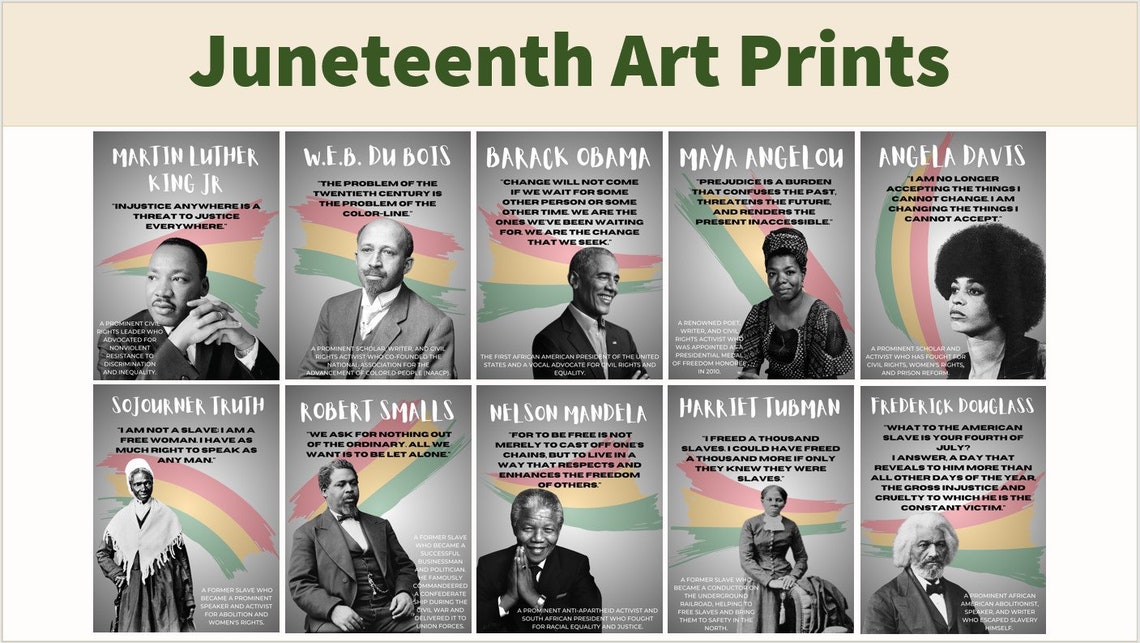 Juneteenth Printable Posters || 10 Posters for Classroom/office Decor ...
