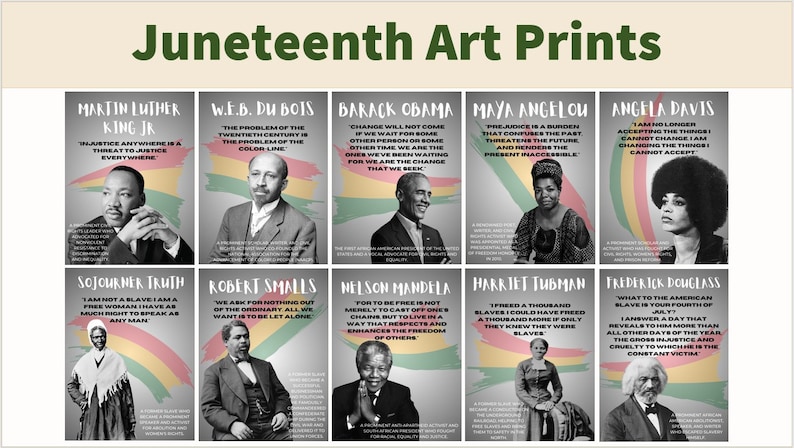 Juneteenth Printable Posters || 10 Posters for Classroom/office Decor ...