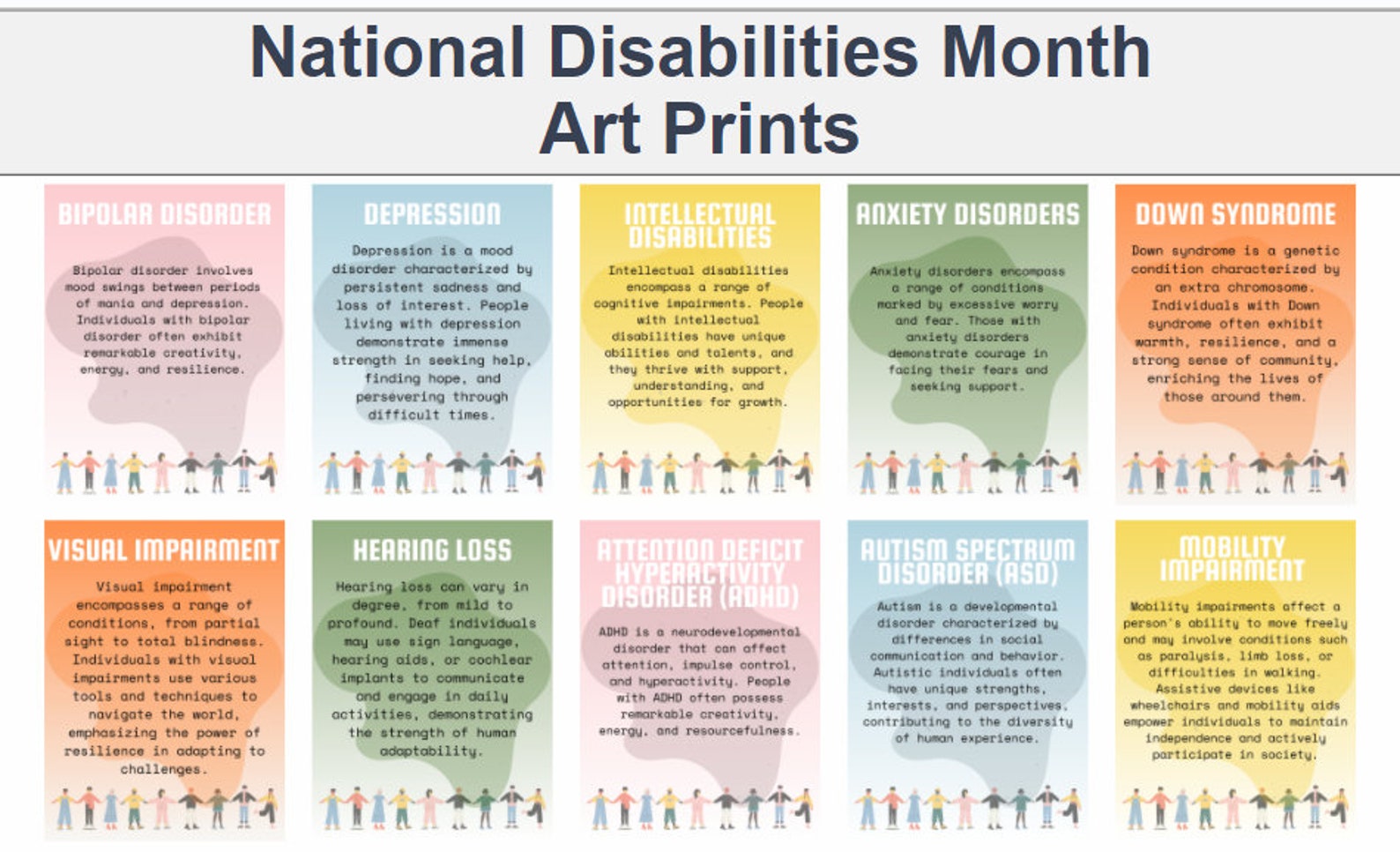 National Disability Employment Awareness Month Printable Posters || 10 ...