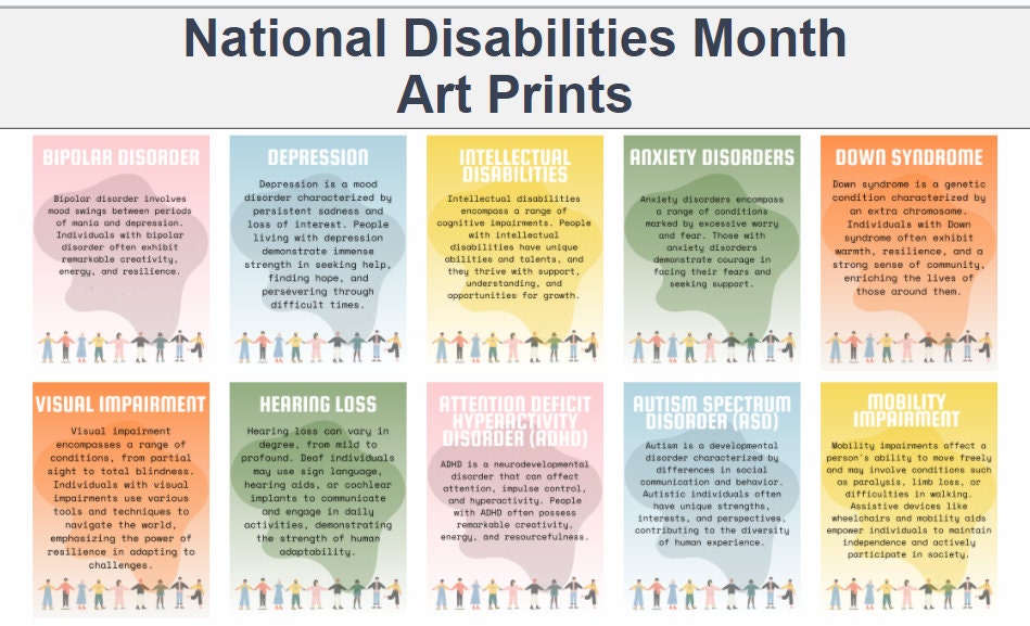 National Disability Employment Awareness Month Printable Posters || 10 ...