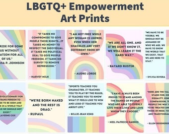 LGBTQ Empowerment Quotes Printable Posters 10 LGBTQ Posters for ...