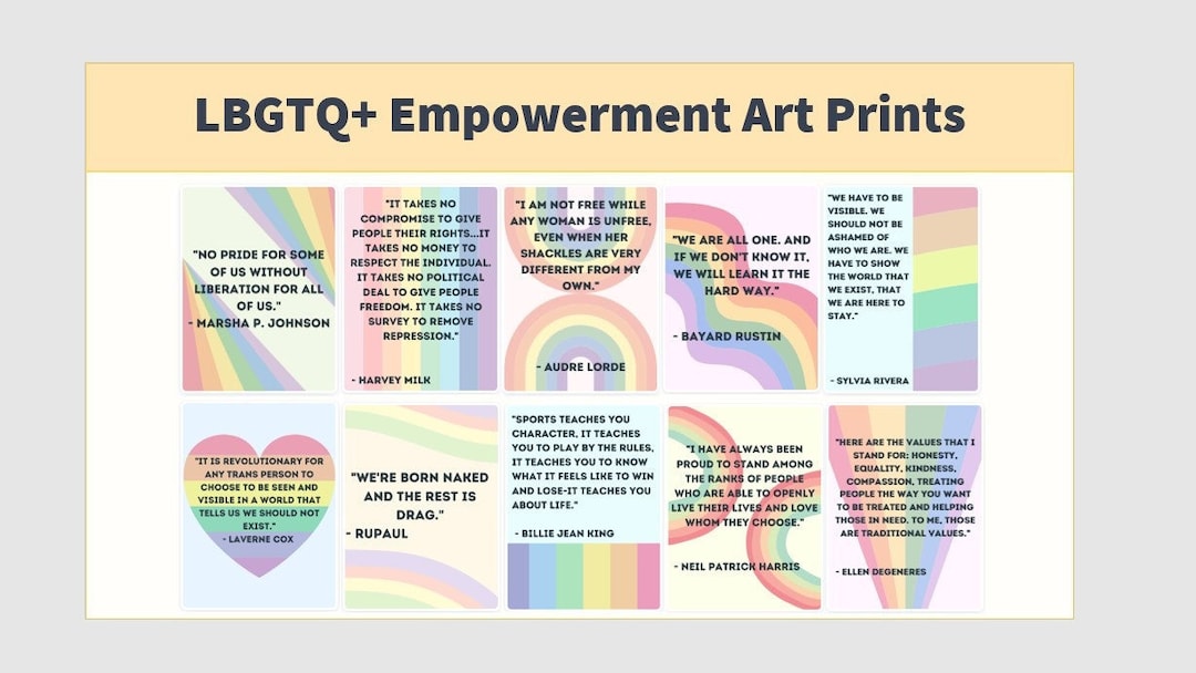 LGBTQ Empowerment Quotes Printable Posters 10 LGBTQ Posters - Etsy