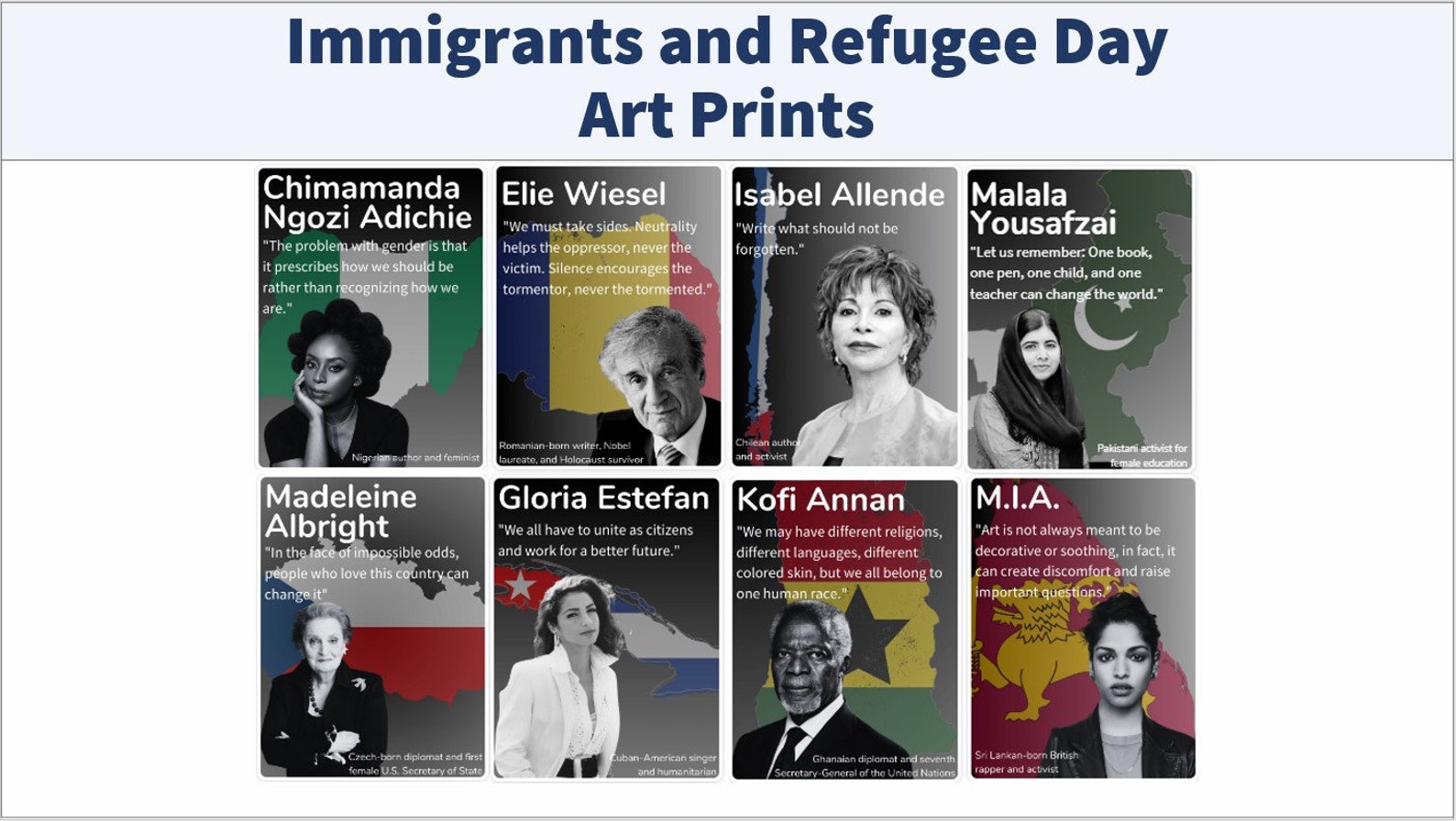 Immigrant and Refugee Day Printable Posters || 8 Posters for Classroom ...