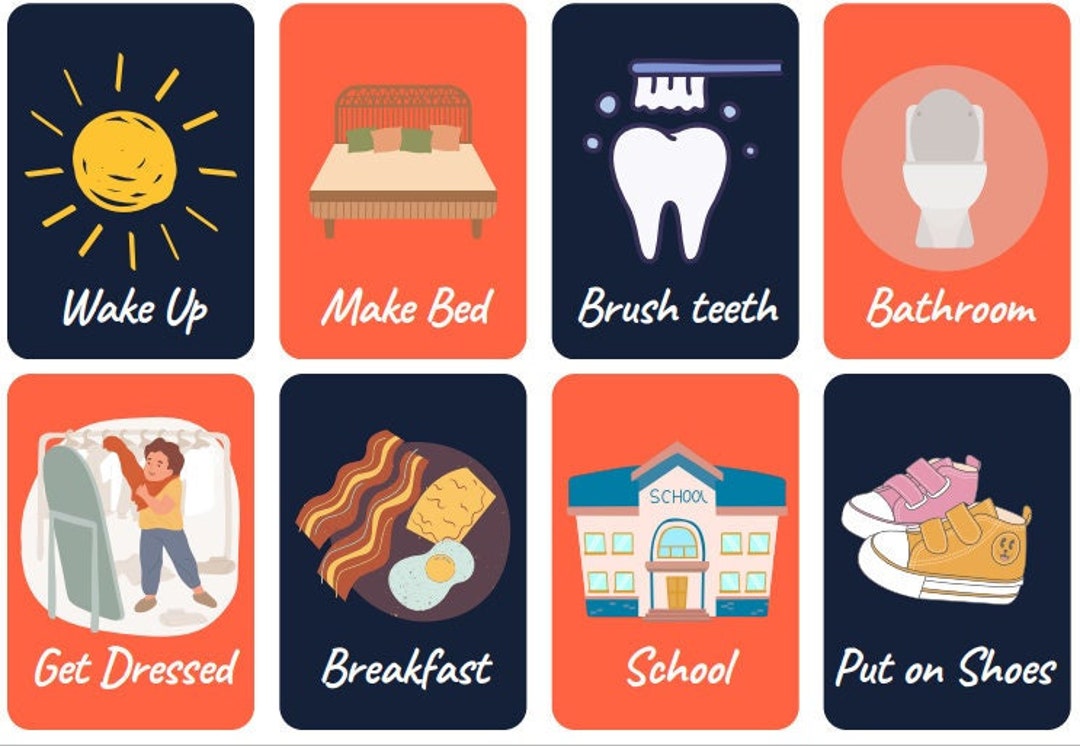 Daily Visual Schedule - Activities, Weather, Clothing - Etsy