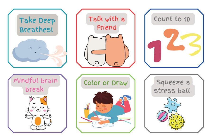 Calm Down Strategies - 24 Printable - Etsy