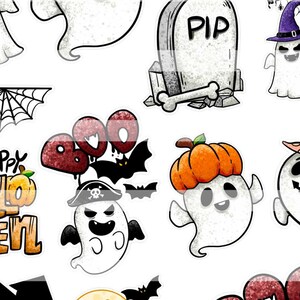 Digital Download Halloween Sticker PNG File, Instant Download Ghost Art ...