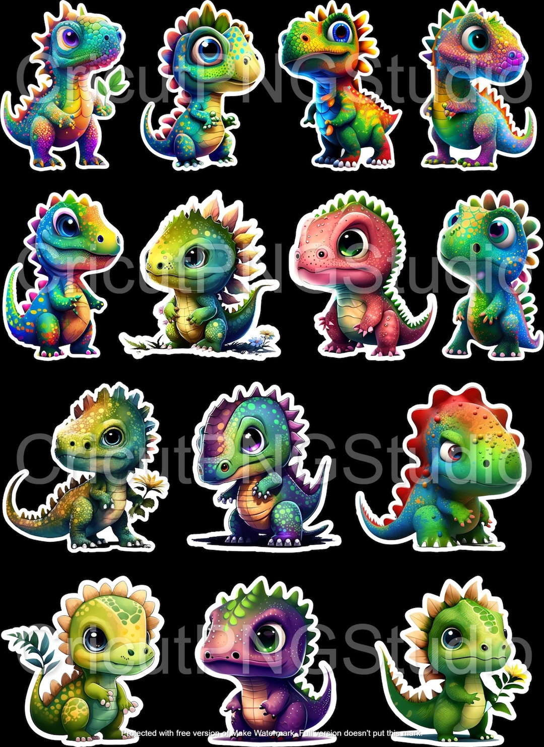 T Rex Sticker PNG File Digital Download, Instant Download Dinosaur Art ...