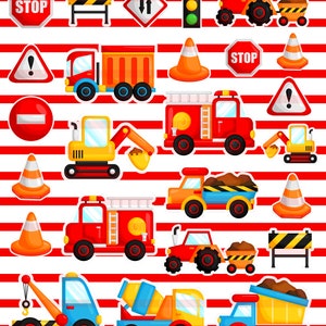 Digital Download Construction Trucks PNG File for Sticker Making - Etsy
