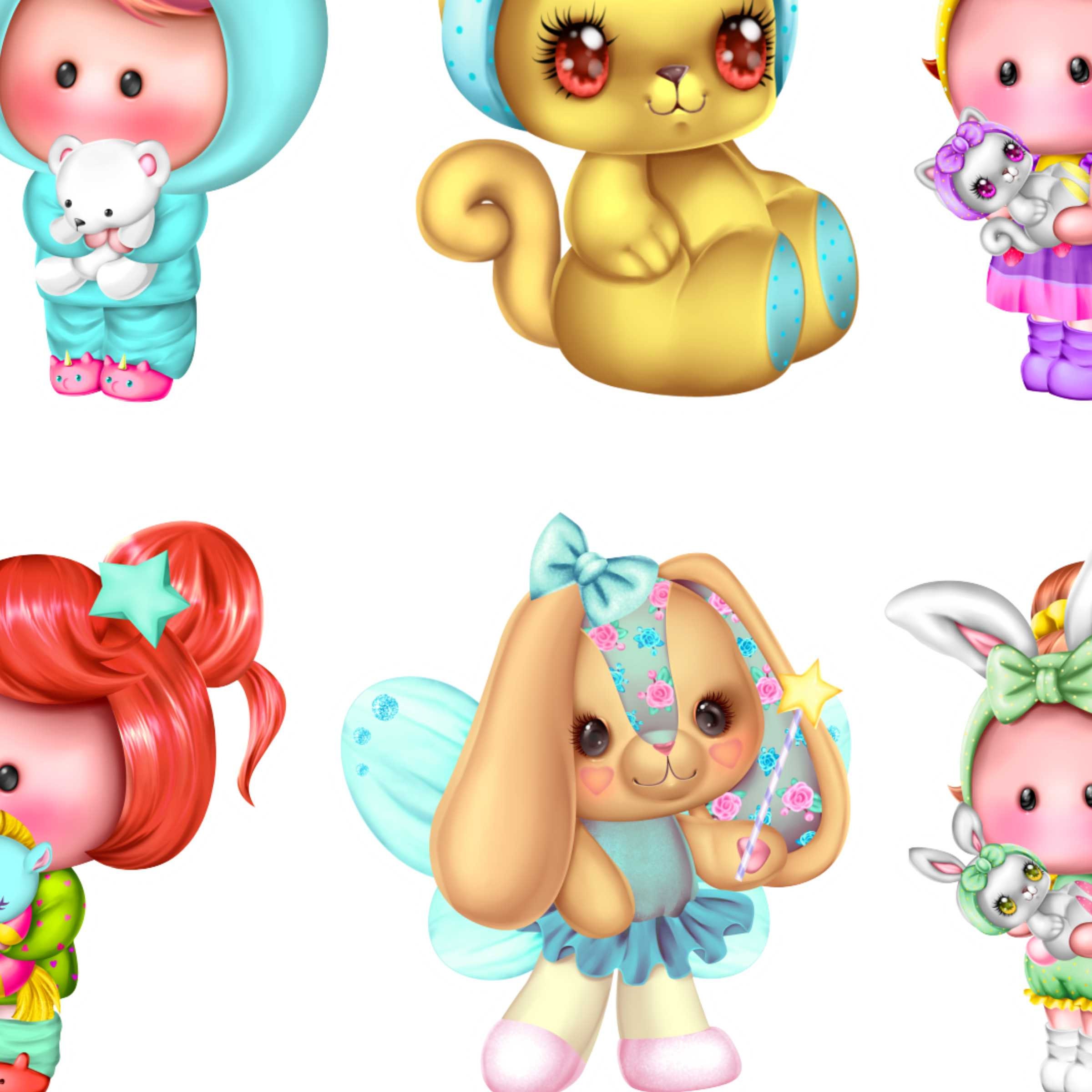 Dolls Sticker, Dolls Png Files, Kawaii Dolls Png, Little Girls Stickers ...