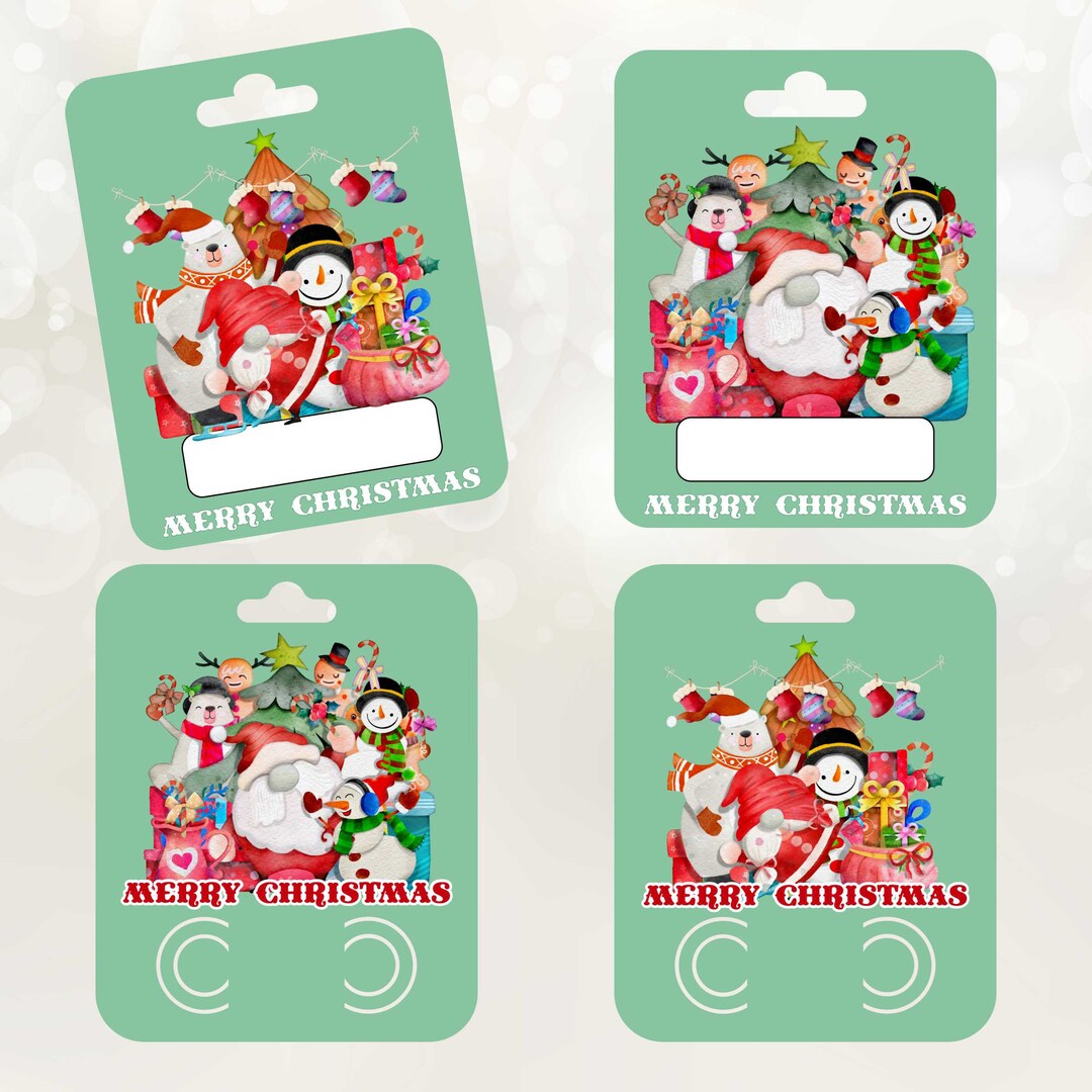 Christmas Money Card PNG Bundle, Gift Card Holder, Print and Cut ...
