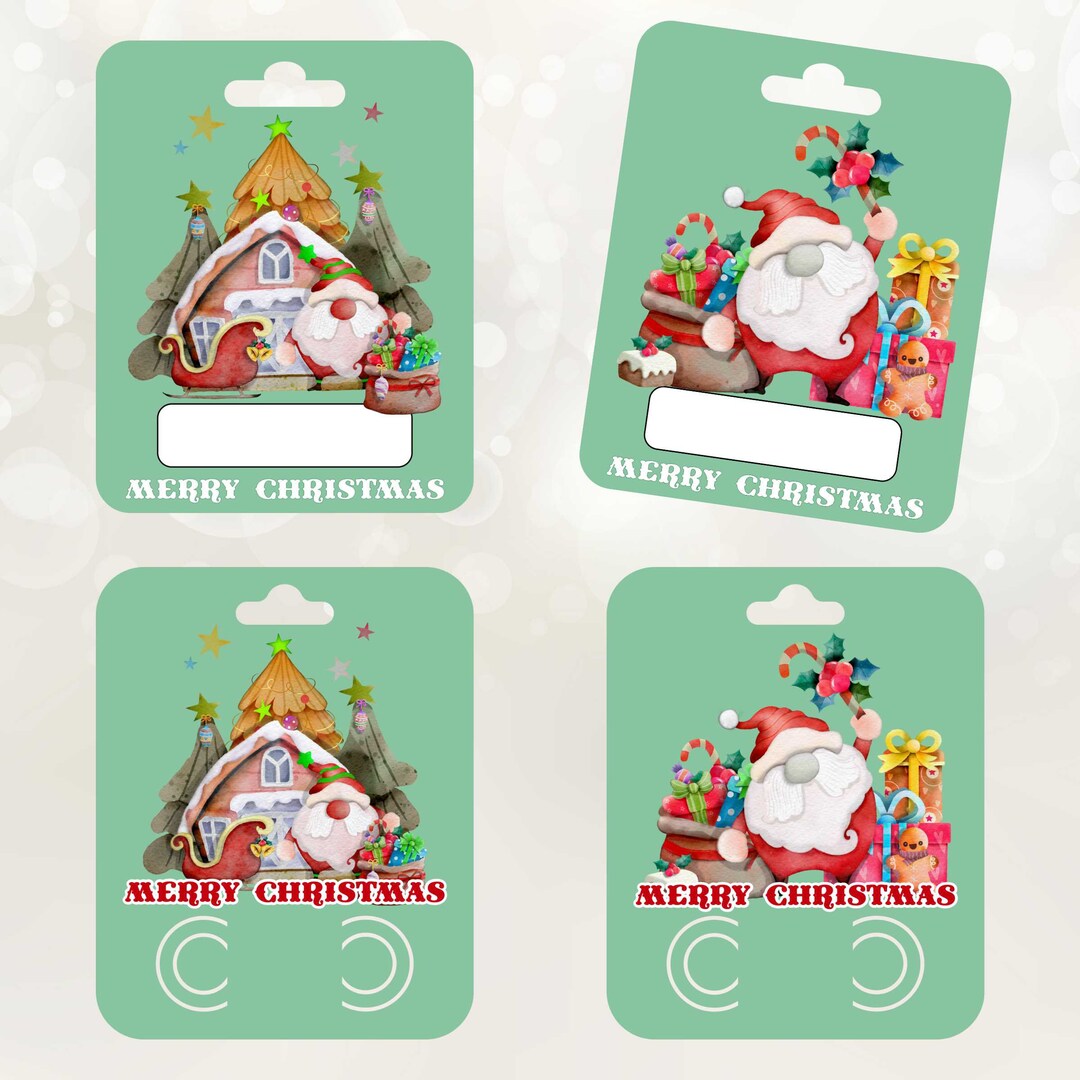 Christmas Money Card PNG Bundle Gift Card Holder Print and - Etsy