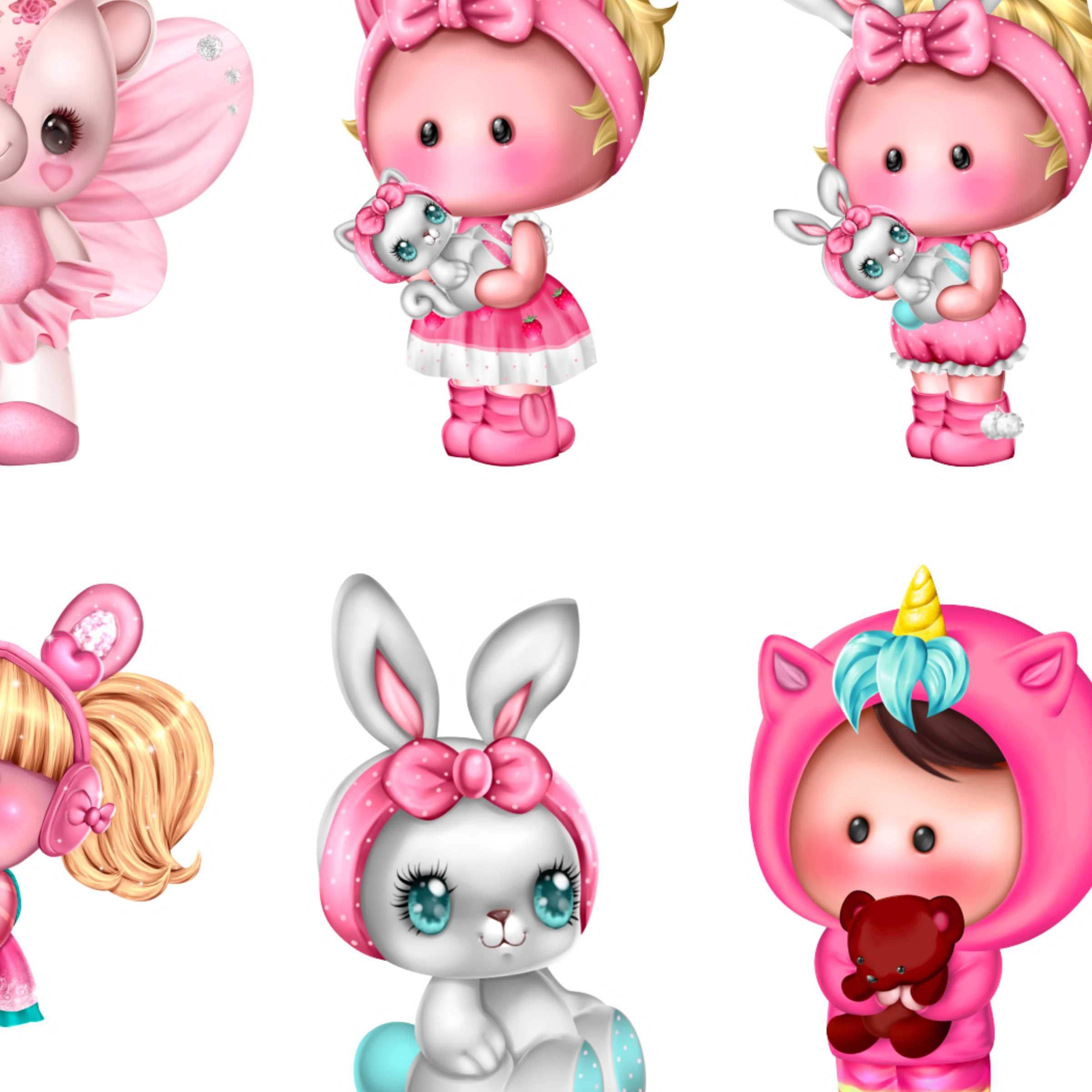 Dolls Sticker, Dolls Png Files, Kawaii Png, Girls Stickers, Girly Png ...