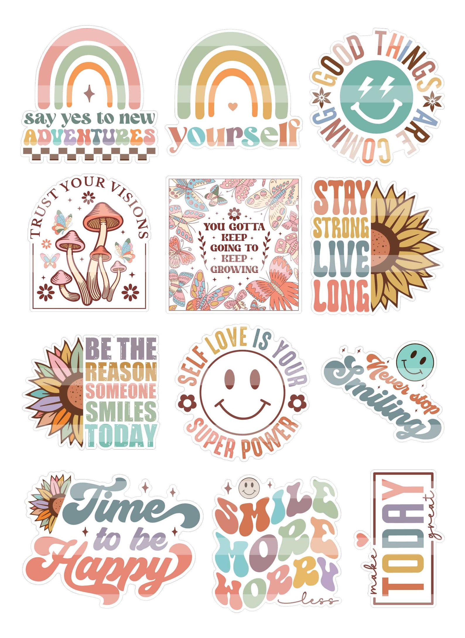 24 Digital Download Self Love Sticker PNG File, Instant Download Quotes ...