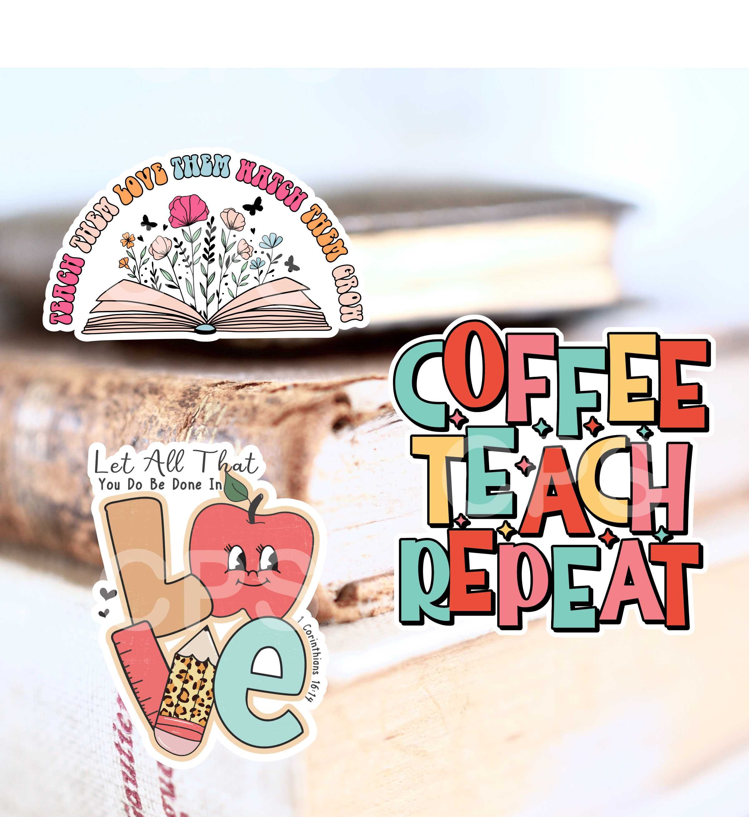 Digital Download Teacher Bundle PNG File for Sticker Making Project - Etsy