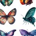 Digital Download Butterfly Sticker PNG File Bundle, Butterfly Sticker ...