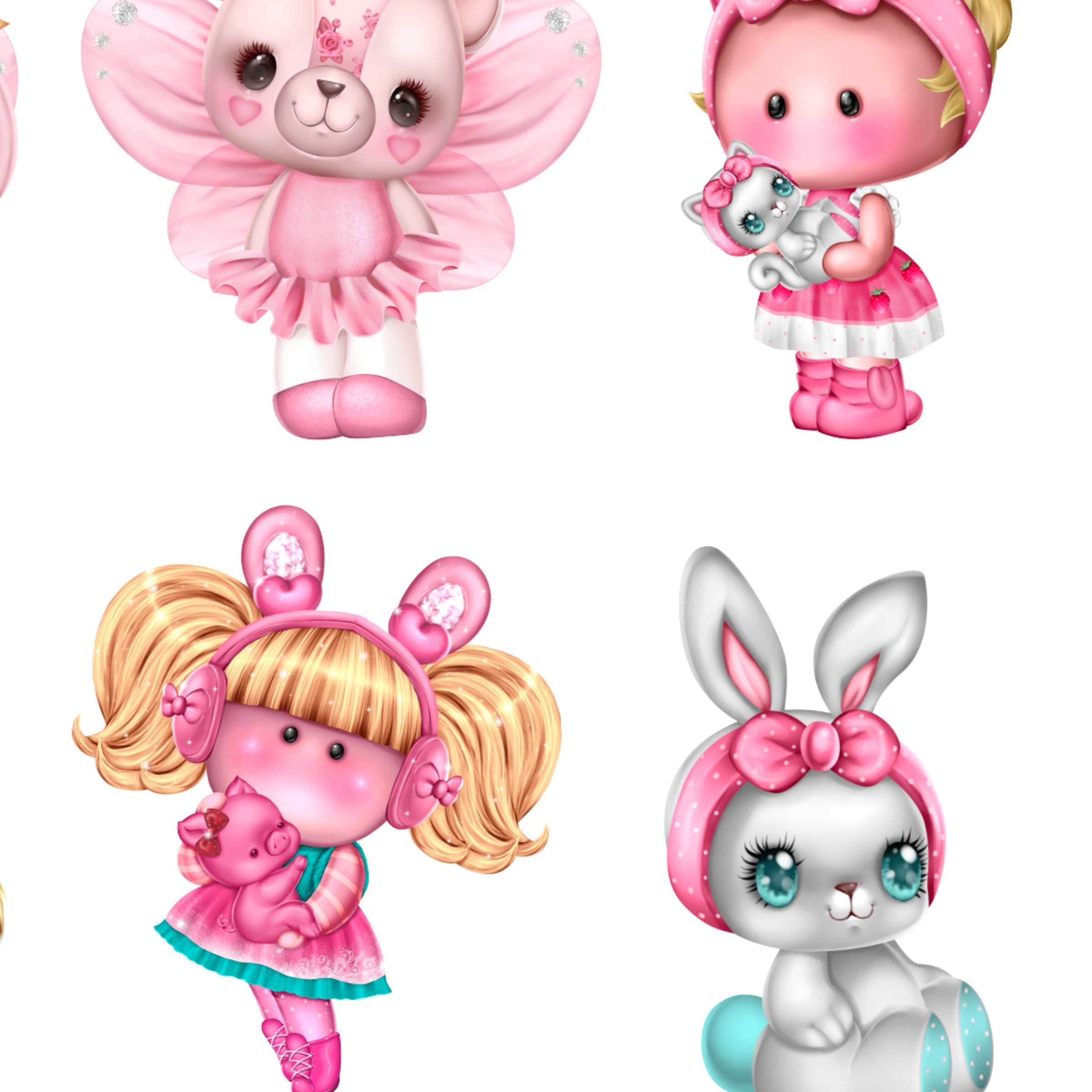 Dolls Sticker, Dolls Png Files, Kawaii Png, Girls Stickers, Girly Png ...