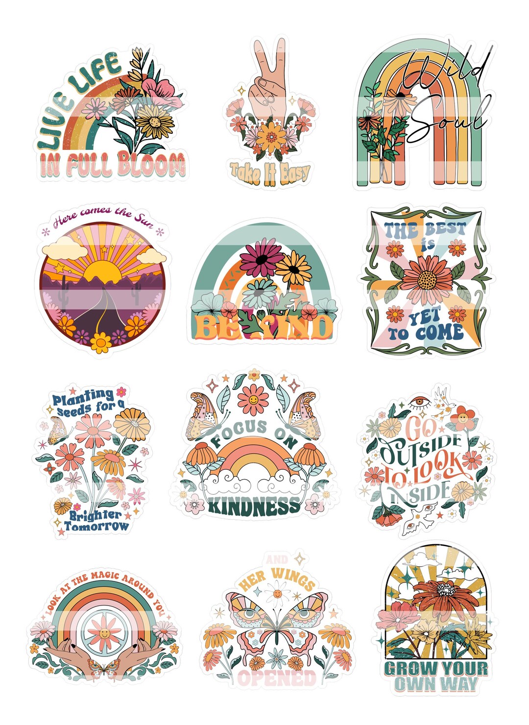 Quote Sticker PNG File Digital Download, Instant Download Retro Quote ...