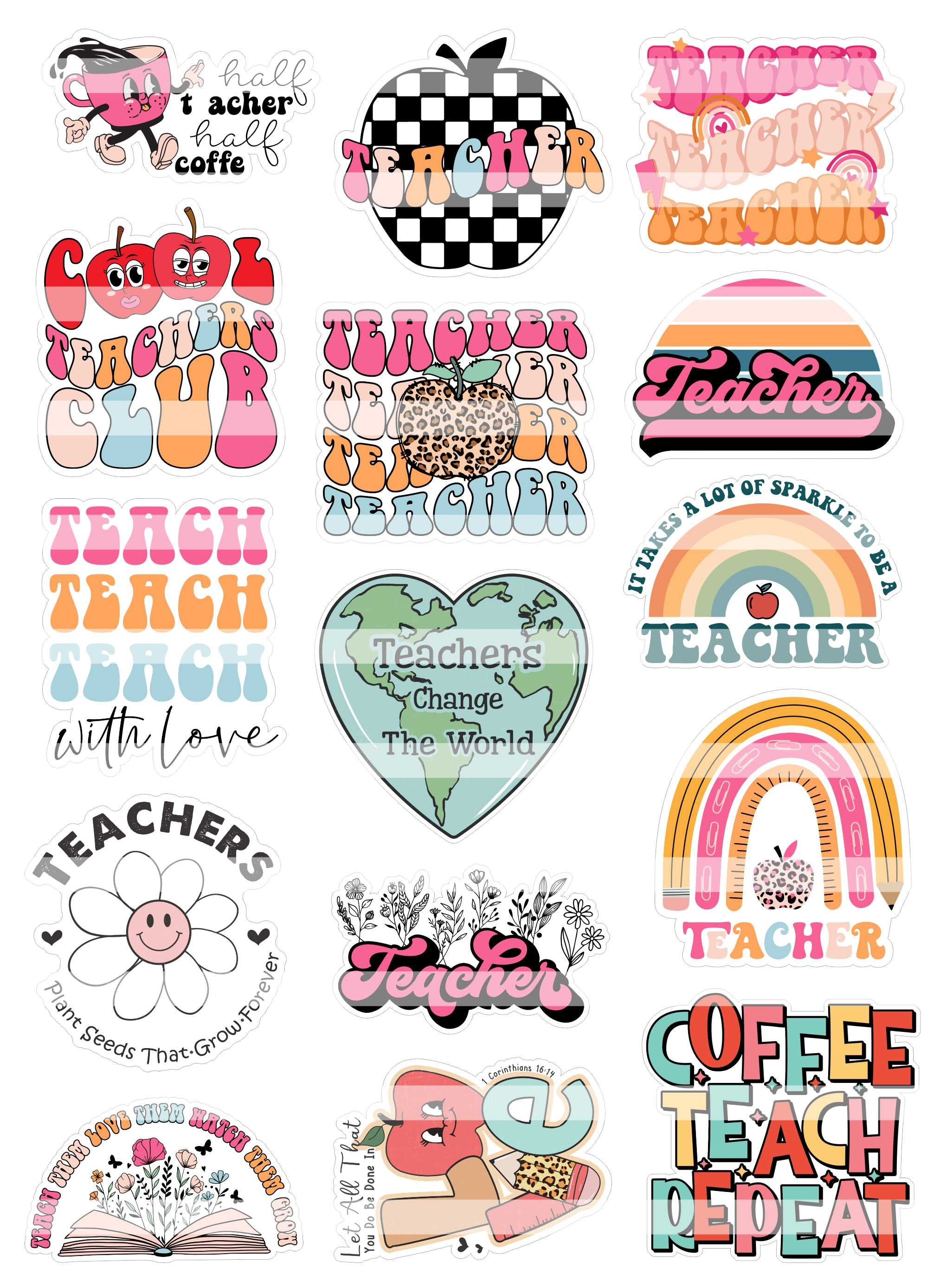 Digital Download Teacher Bundle PNG File for Sticker Making Project - Etsy