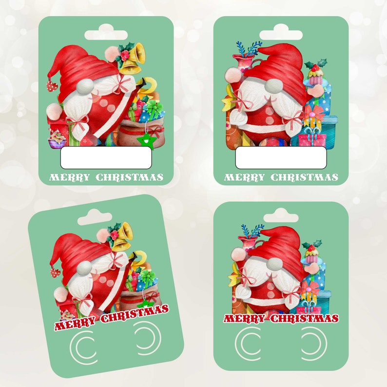 Christmas Money Card PNG Bundle, Gift Card Holder, Print and Cut ...