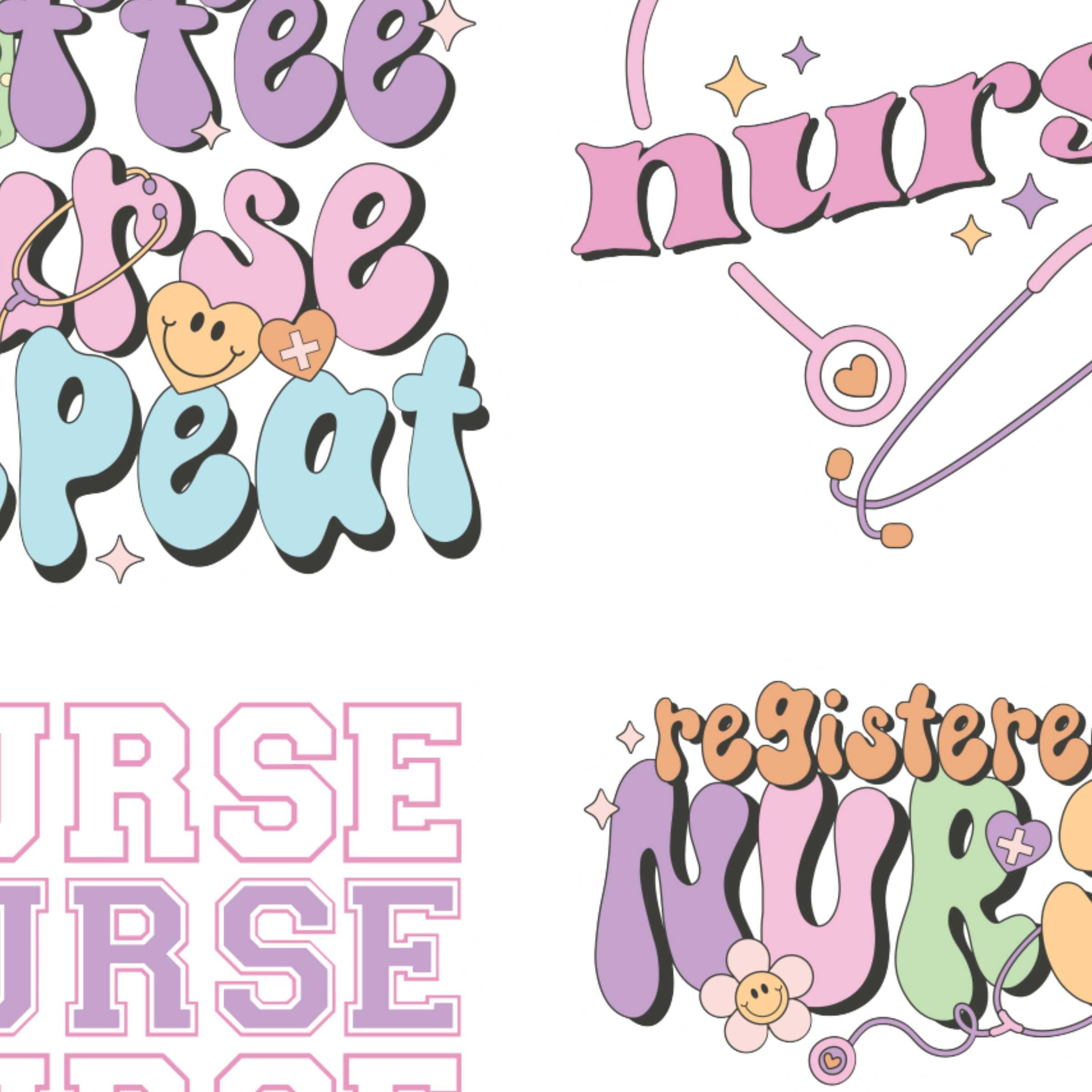 Digital Download Nurse Bundle PNG File for Sticker Making Project - Etsy