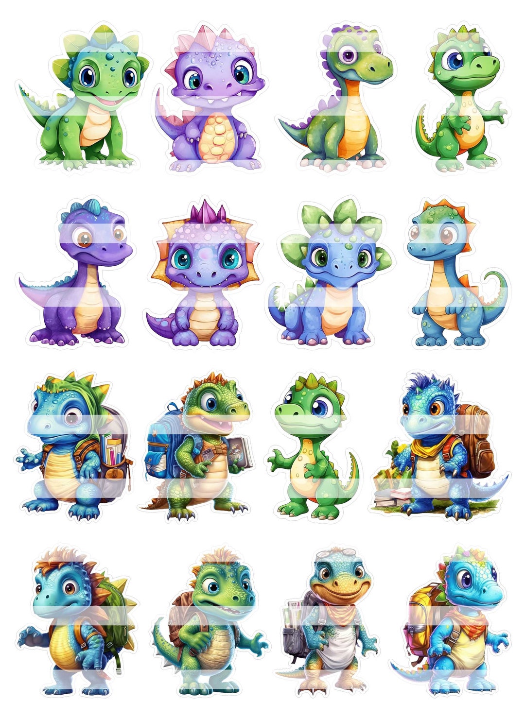 Digital Download T Rex Sticker PNG File, Instant Download Dinosaur Art ...