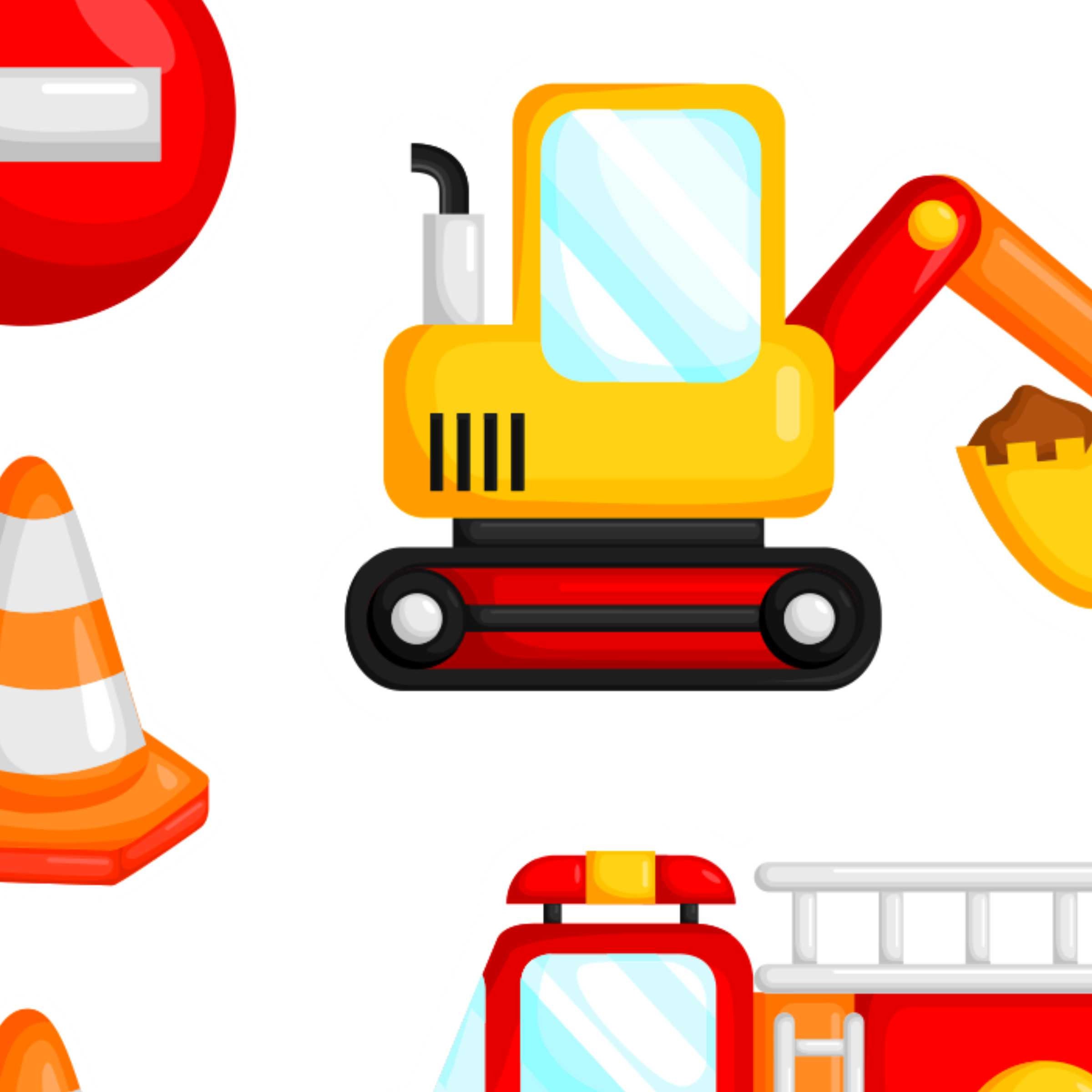 Digital Download Construction Trucks PNG File for Sticker Making - Etsy